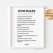 Fitness Center Rules Sign, Printable Gym Regulations and Etiquette ...