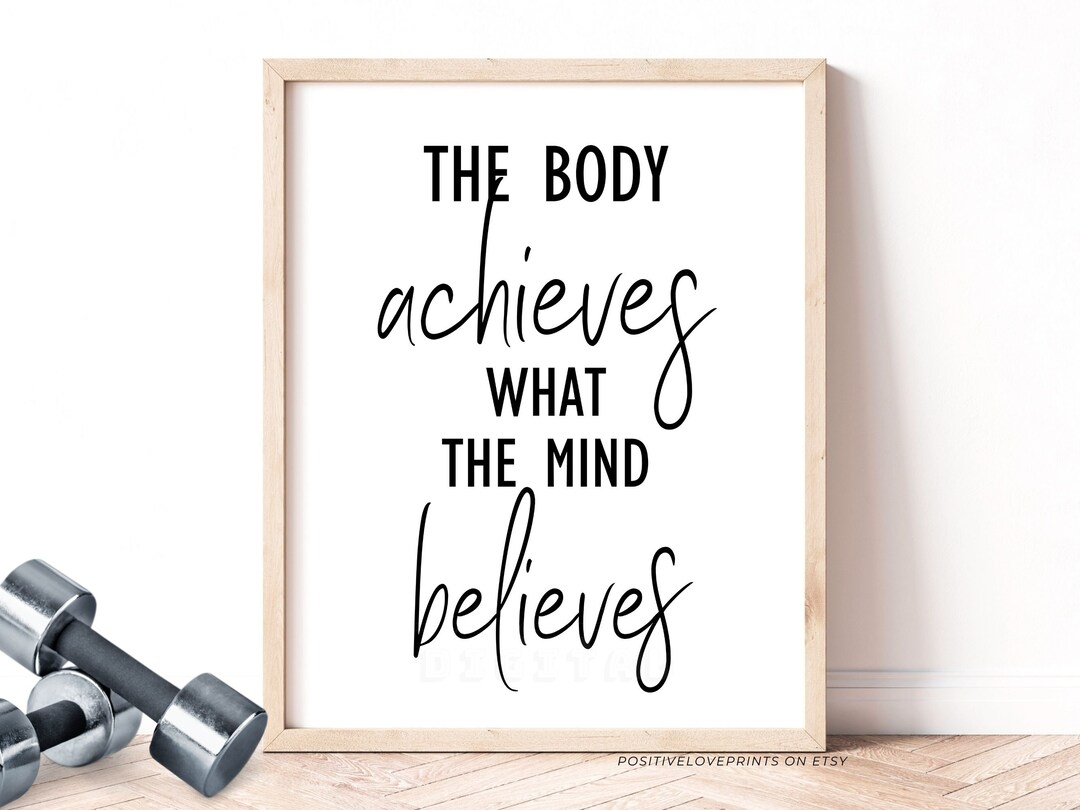 Printable Motivational Gym Poster Exercise Print Fitness - Etsy