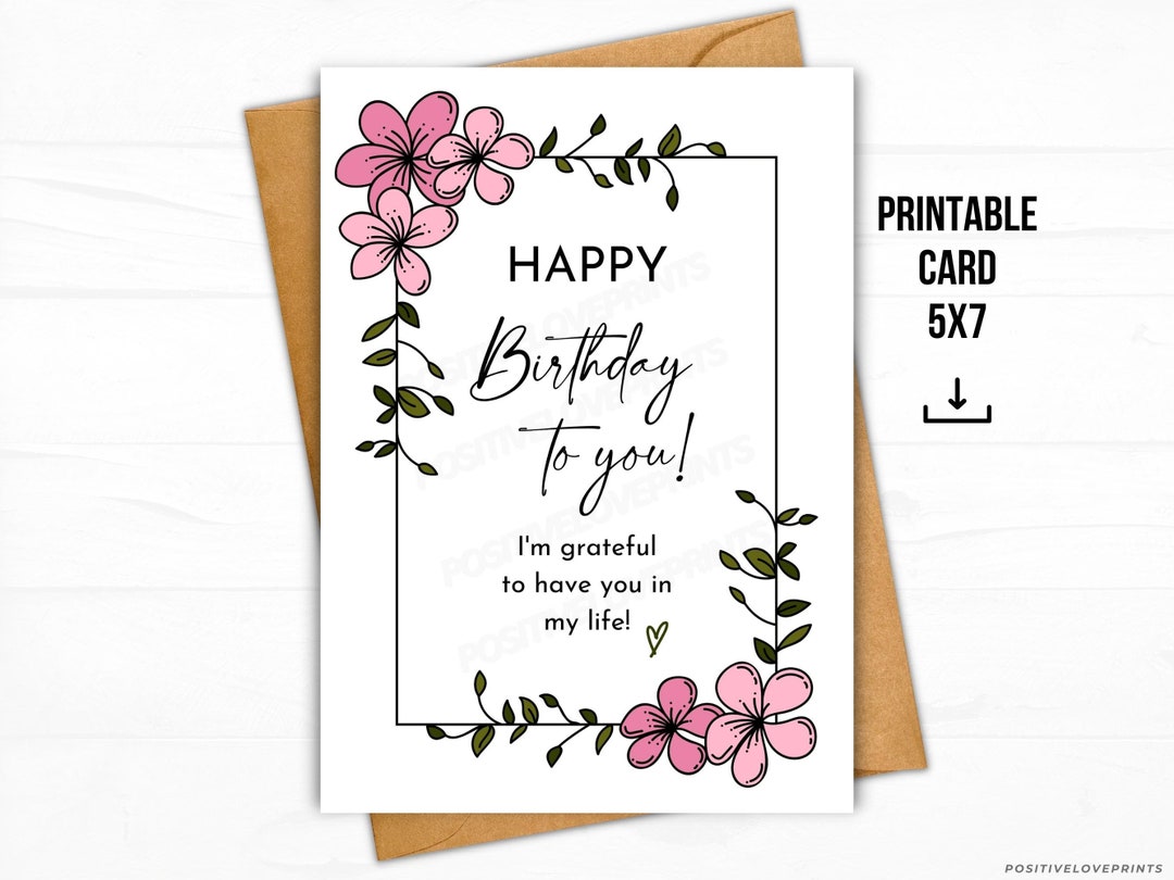 Printable Birthday Card for Best Friend, Good Friend Birthday Greeting ...