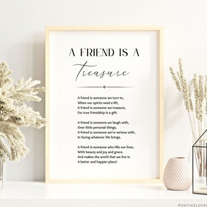 Friendship Poem, Printable Friend Poem, Best Friend Poem, Friend Gift ...