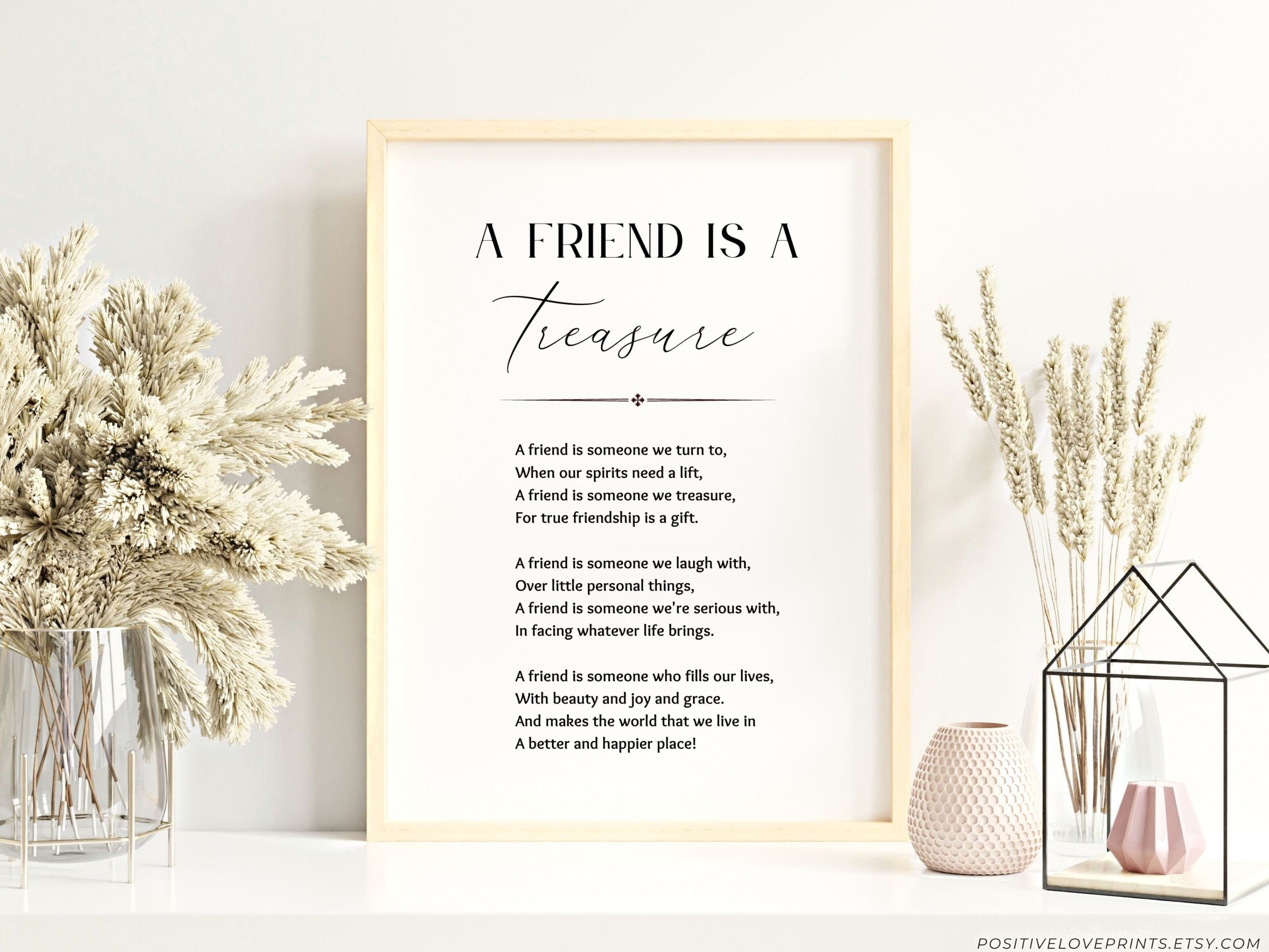 Friendship Poem Printable Friend Quote Poem for Friend - Etsy