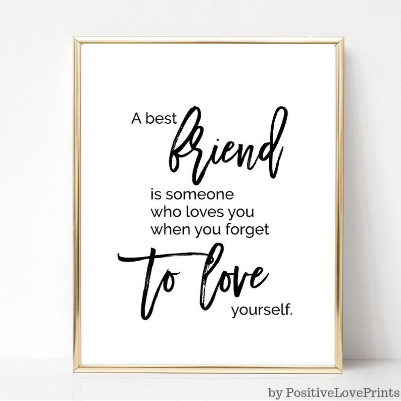 Friend Printable Wall Art Friendship Quote Poster Best | Etsy