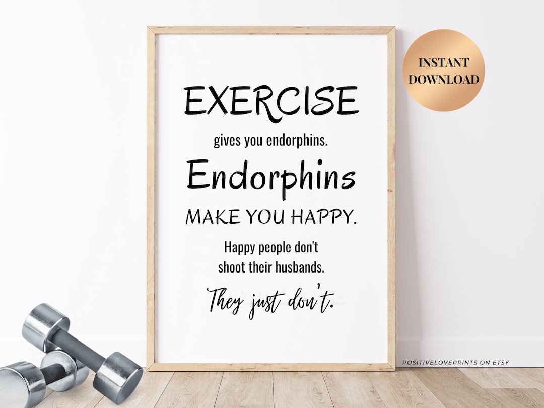 Printable Funny Gym Poster, Home Gym Wall Art, Fitness Poster, Exercise ...
