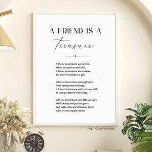 Friendship Poem, Printable Friend Poem, Best Friend Poem, Friend Gift ...