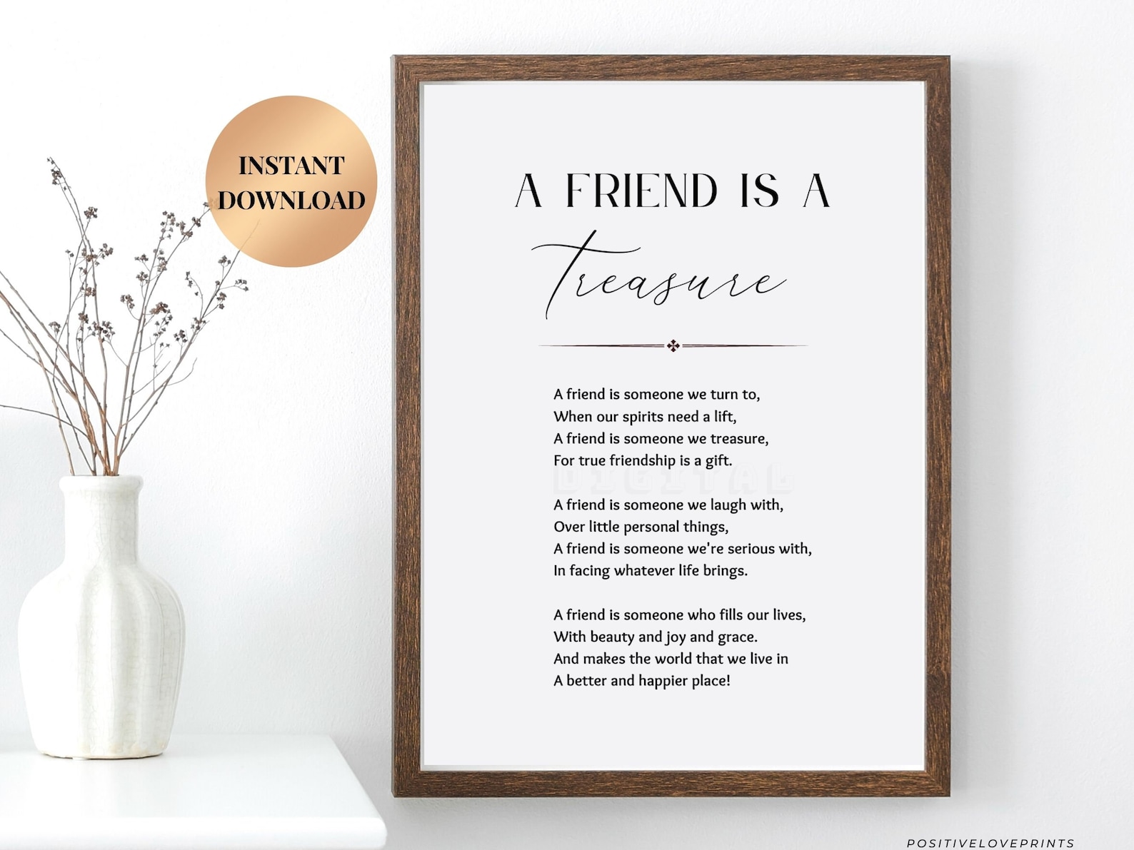 Friendship Poem, Printable Friend Poem, Best Friend Poem, Friend Gift ...
