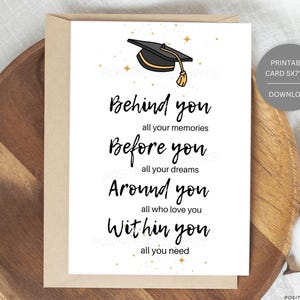 Printable Graduation Card, College High School Graduation Card ...