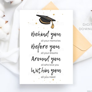 Printable Graduation Card, College High School Graduation Card ...