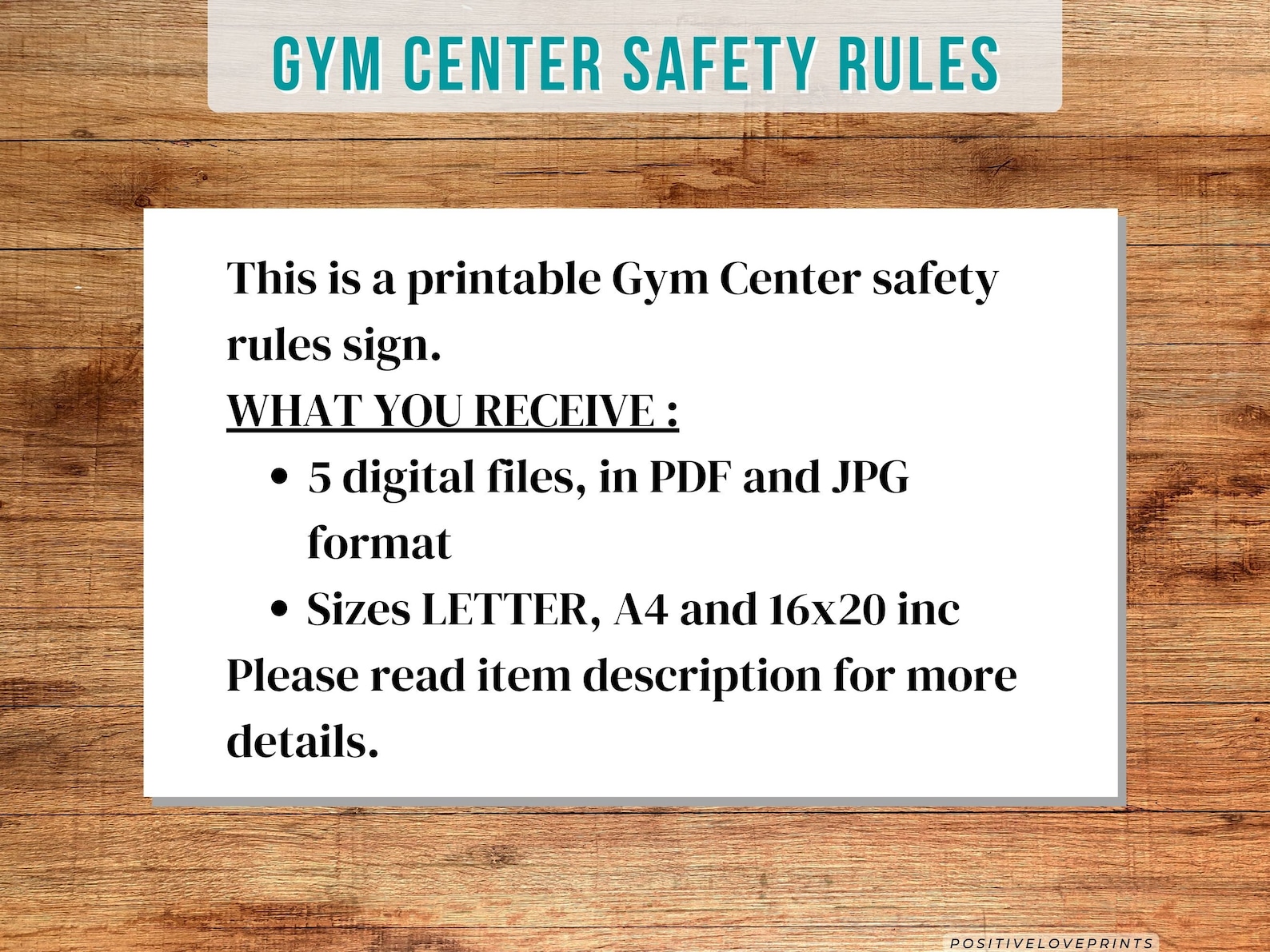 Fitness Center Rules Sign Printable Gym Regulations and - Etsy