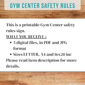 Fitness Center Rules Sign, Printable Gym Regulations and Etiquette ...