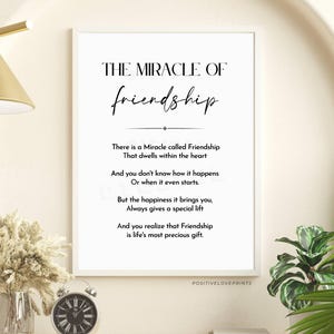 Printable Short Poem for a Friend, the Miracle of Friendship, Best ...