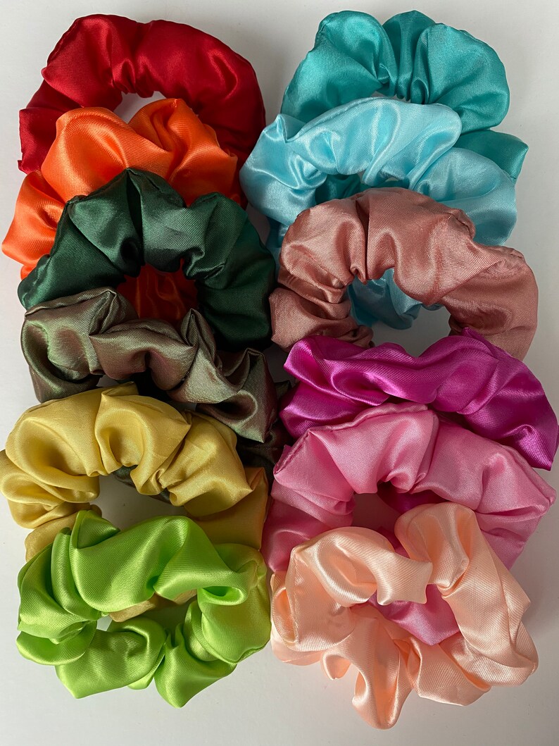 Soft Colorful Scrunchies FREE Shipping Hair Fashion Hair - Etsy