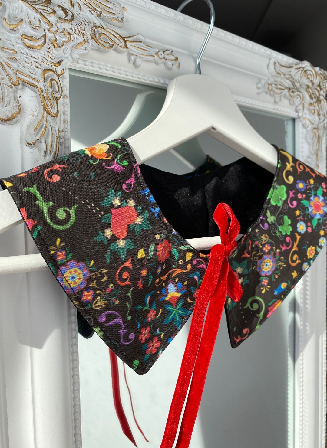Two Sides Collar, Colorful Black Collar, Detachable Collar, Peter Pan ...