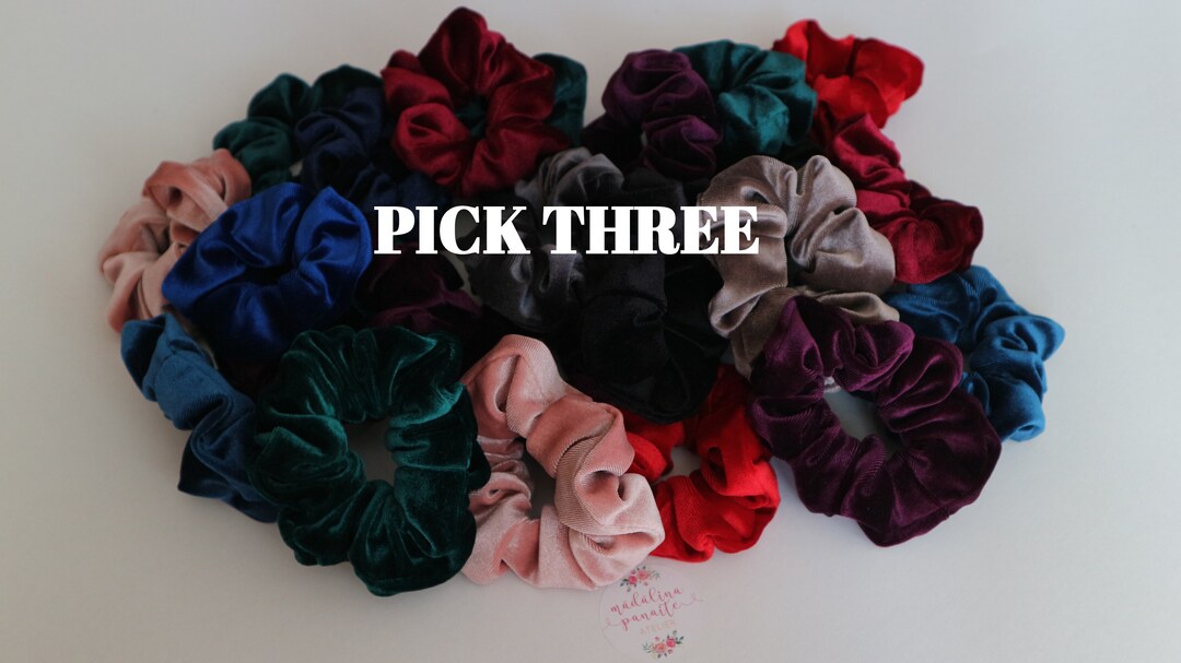 Build Your Own 3-pack Scrunchie Pack Velvet, Quality, Soft, Scrunchies ...