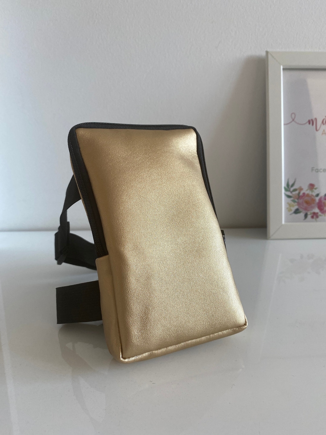 Metallic Gold Leg Bag, Thigh Bag, Work Out, Leg Purse, Bike Ride, Leg ...