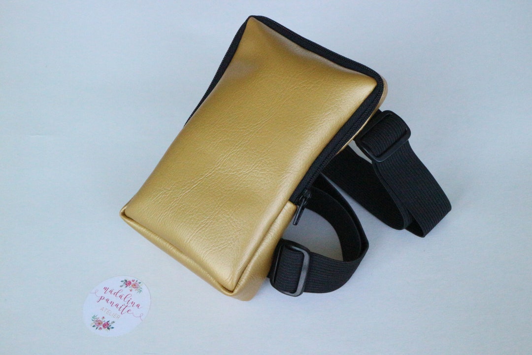 Metallic Gold Leg Bag, Thigh Bag, Work Out, Leg Purse, Bike Ride, Leg ...