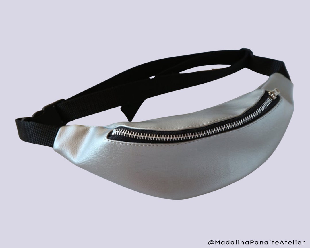Silver Waterproof Fanny Pack Hands Free Belt Bag Festival - Etsy