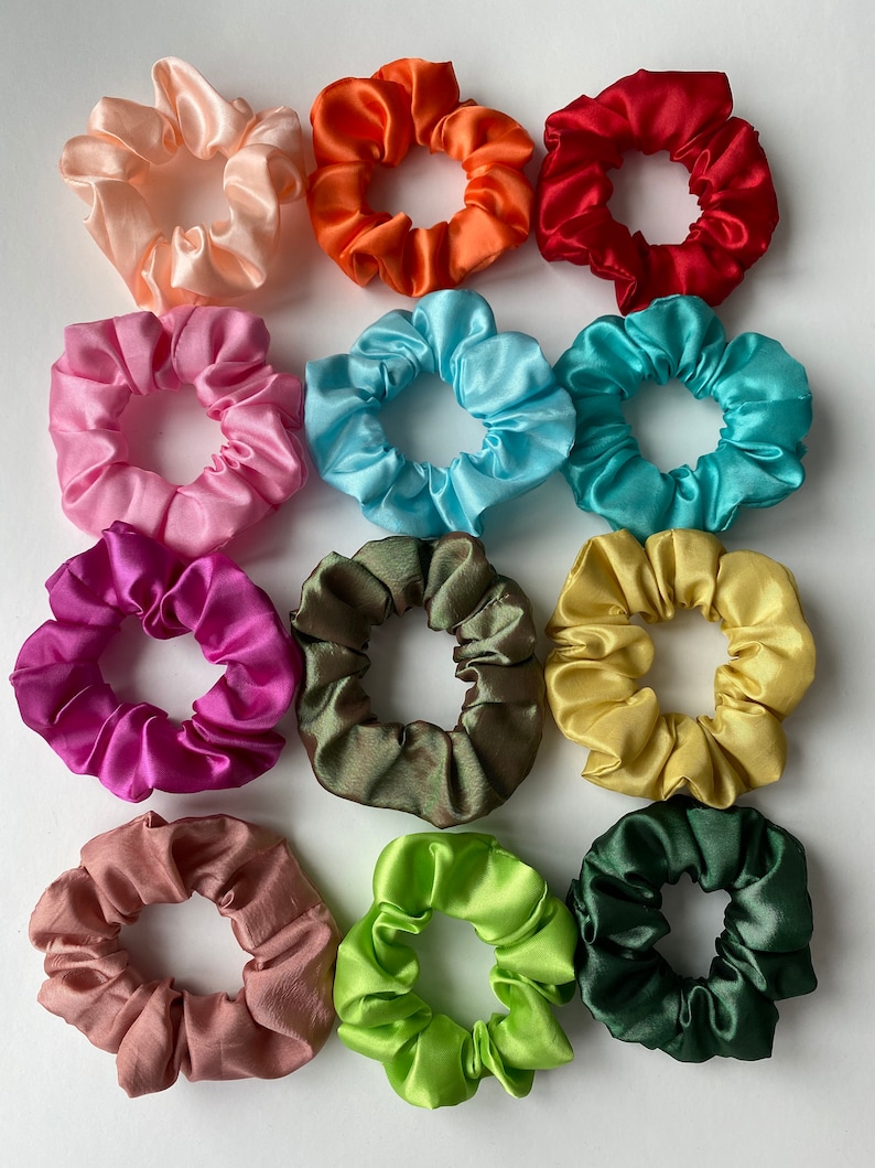 Soft Colorful Scrunchies FREE Shipping Hair Fashion Hair - Etsy