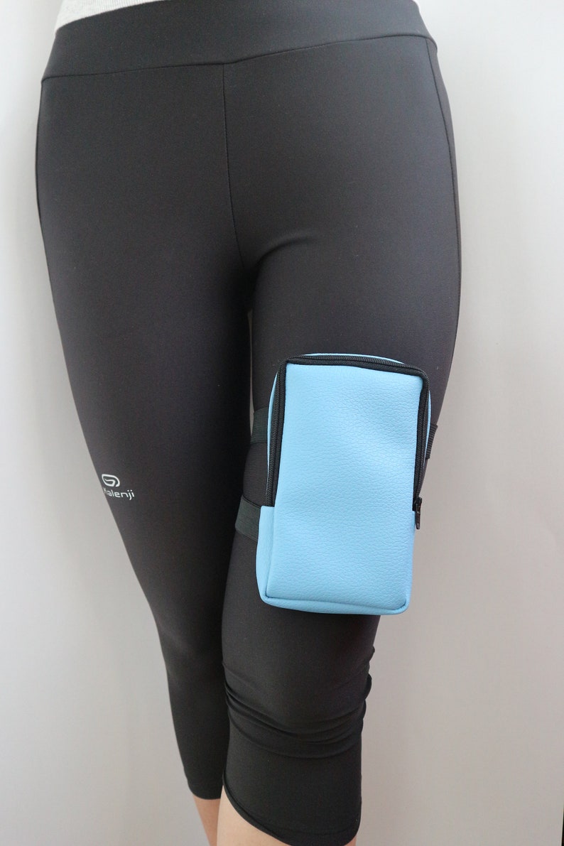 Blue Leg Bag, Running, Walking, Summer, Leg Purse, Bike Ride, Leg ...