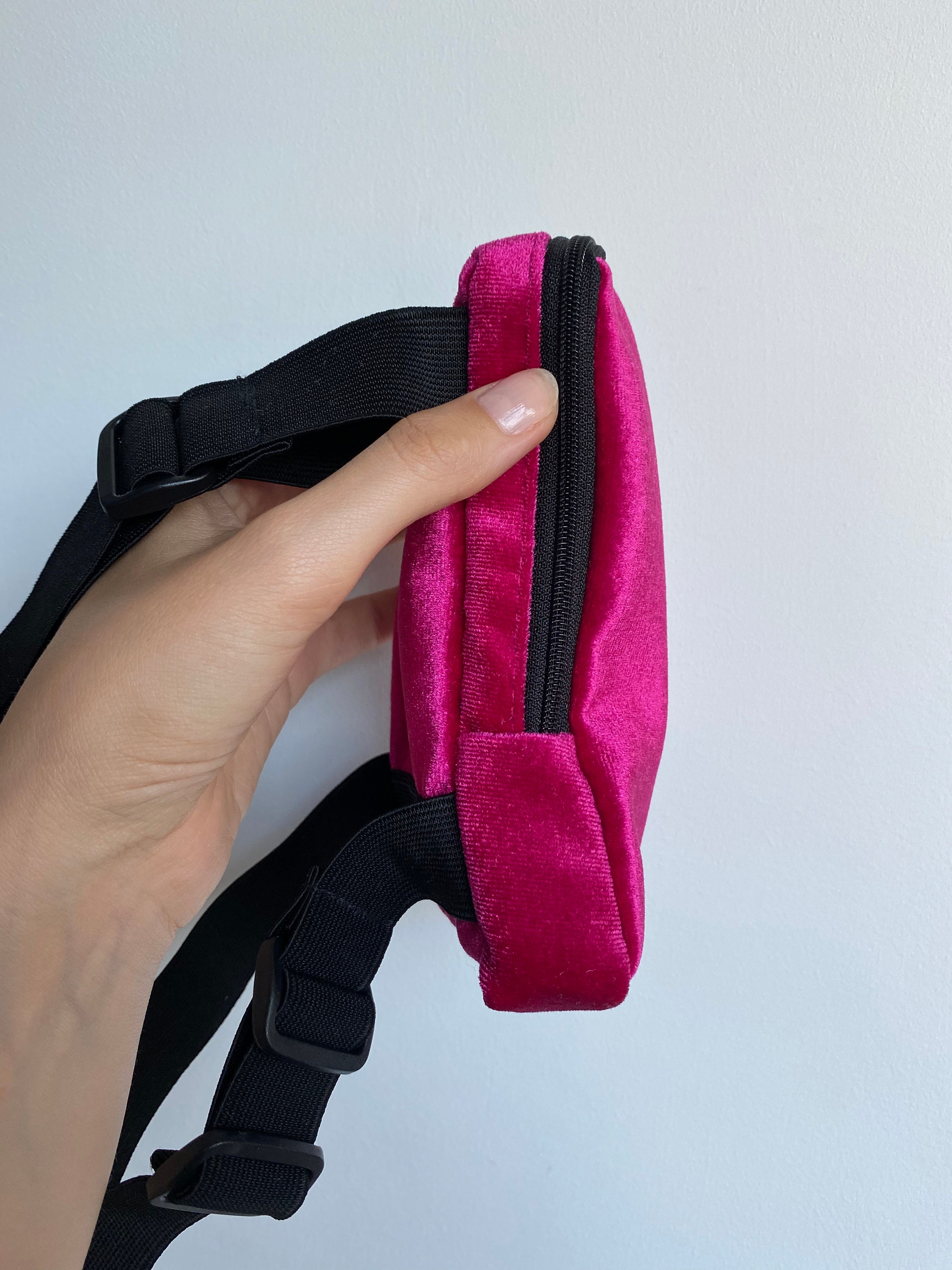 Fuchsia Velvet Leg Bag, Leg Purse, Leg Garter Bag, Carnival Bag ...