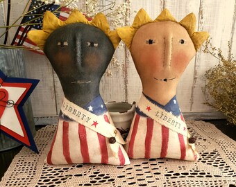 Uncle Sam Primitive Patriotic Americana Doll 4th of July Independence ...