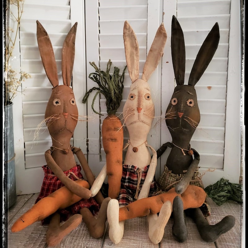 Primitive Rabbit - Etsy