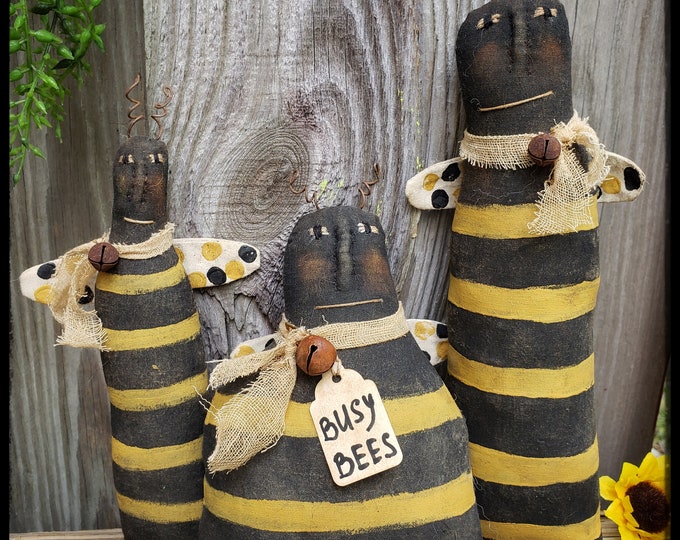 Beeatrice Bee – 24 Inch Tall, Hanging Bee, Primitive Bee, Prim Bees ...