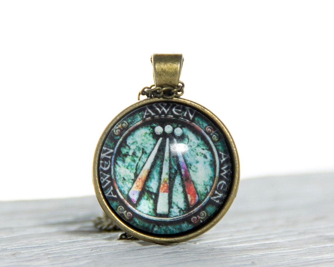 Celtic Jewelry Awen Necklace Druid Pendant Awen Druid Jewelry - Etsy