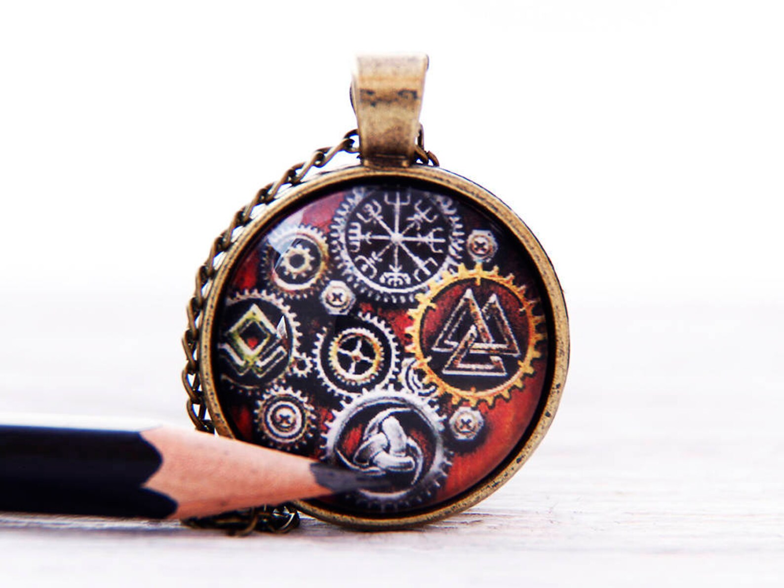 Steampunk Necklace Viking Necklace Steampunk Pendant Steampunk - Etsy