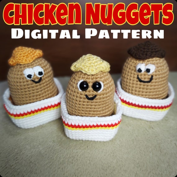 CROCHET PATTERN: Chicken Nuggets Nugget Buddies Amigurumi - Etsy