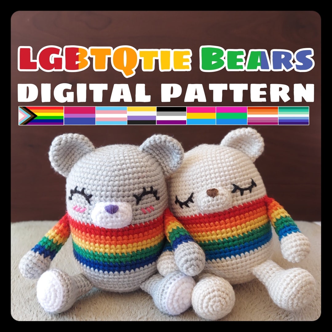 CROCHET PATTERN: Lgbtqtie Bears DIY Amigurumi Pride Bear - Etsy