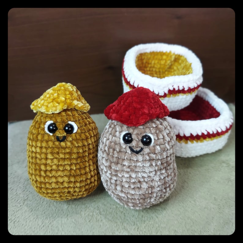CROCHET PATTERN: Chicken Nuggets Nugget Buddies Amigurumi - Etsy