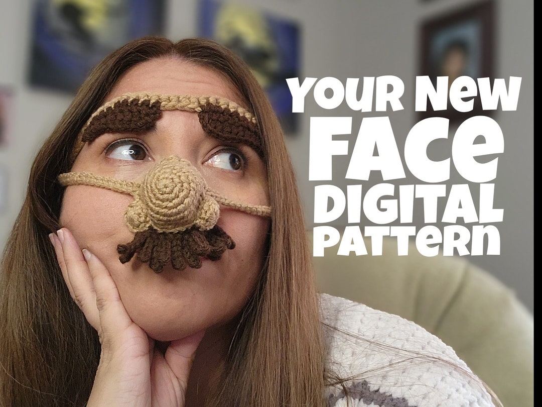 CROCHET PATTERN: Your New Face Disguise Costume Big Nose - Etsy