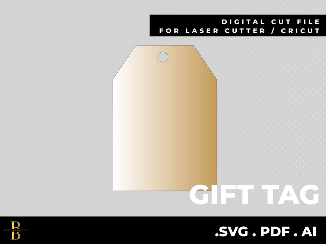 Gift Tag SVG, Gift Tag Cut File, Gift Tag Template, Laser Gift Tag ...