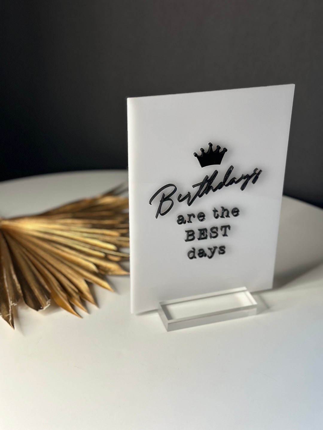 Acrylic Birthday Sign First Birthday Sign BIG One Birthday Sign Black ...