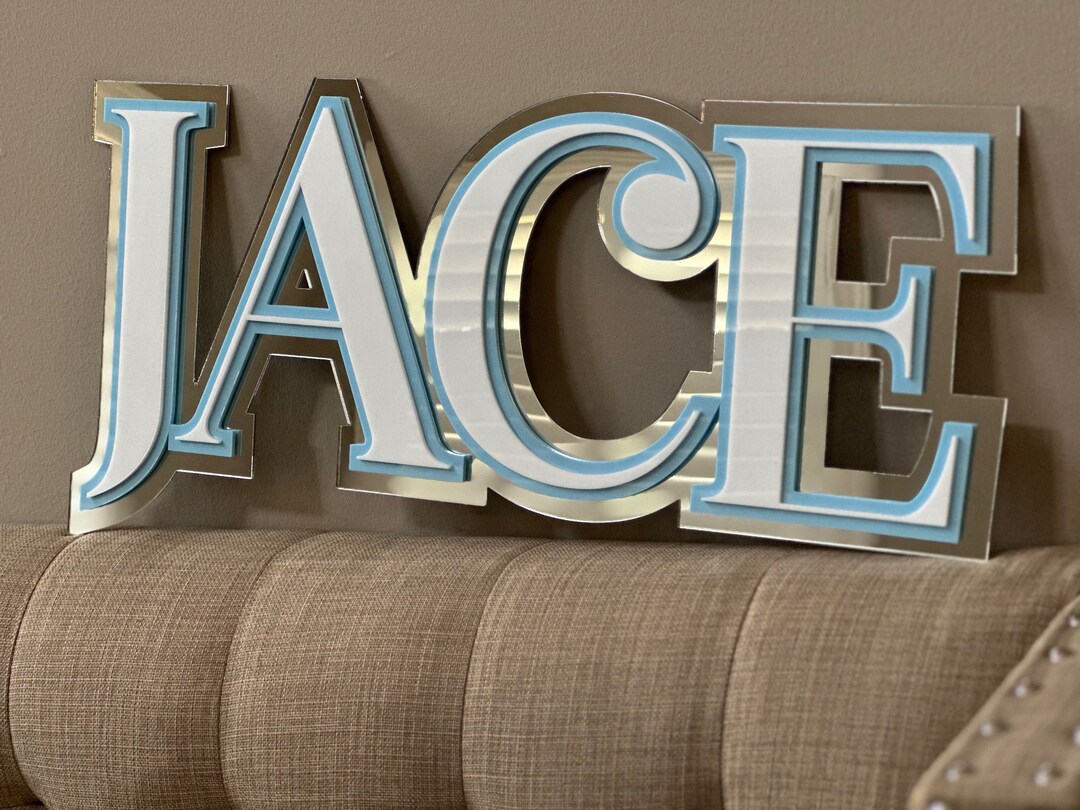 Layered Acrylic Name Wall Decor Backdrop Sign Name Sign Acrylic Name ...