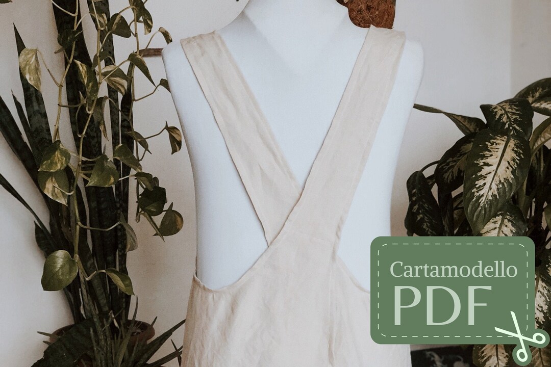 Crossed Apron PDF Sewing Pattern - A0 Format - Copy Shop/plotter - Etsy