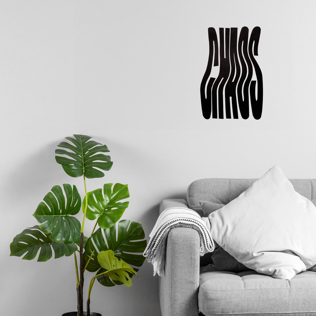 Chaos Metal Wall Art Beauty of Disorder Black Aesthetic Inspirational ...