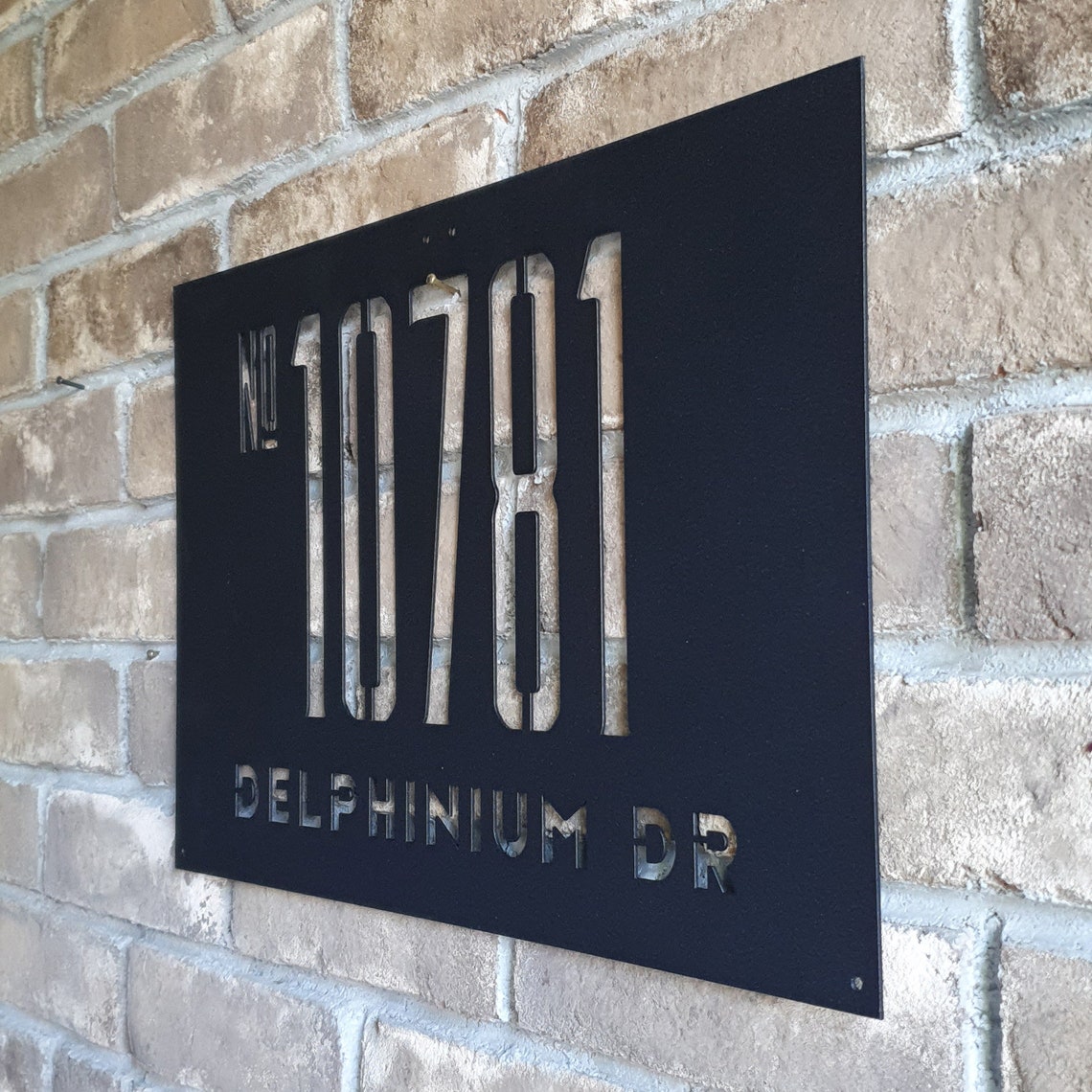 Custom Metal Address Sign: Modern House Number Plaque - Etsy