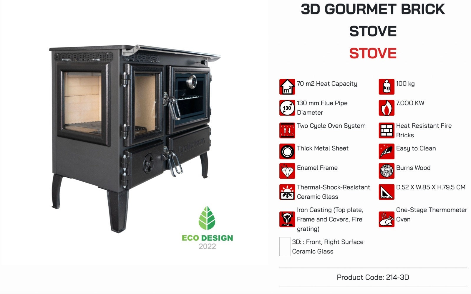 Multifunctional Wood Burning Stove for Cooking Baking Oven - Etsy