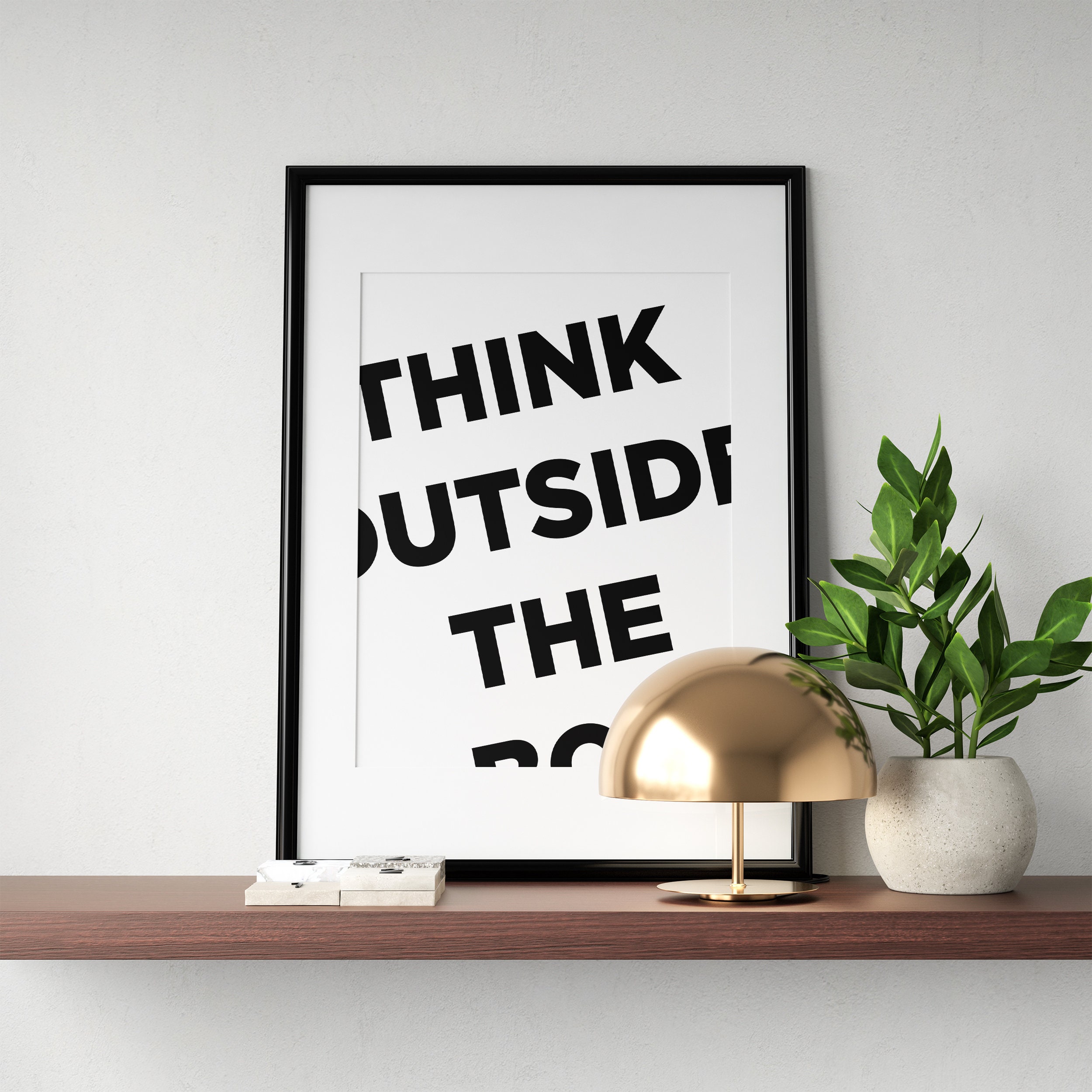 Think Outside the Box PRINTABLE Wall Art Geometric - Etsy