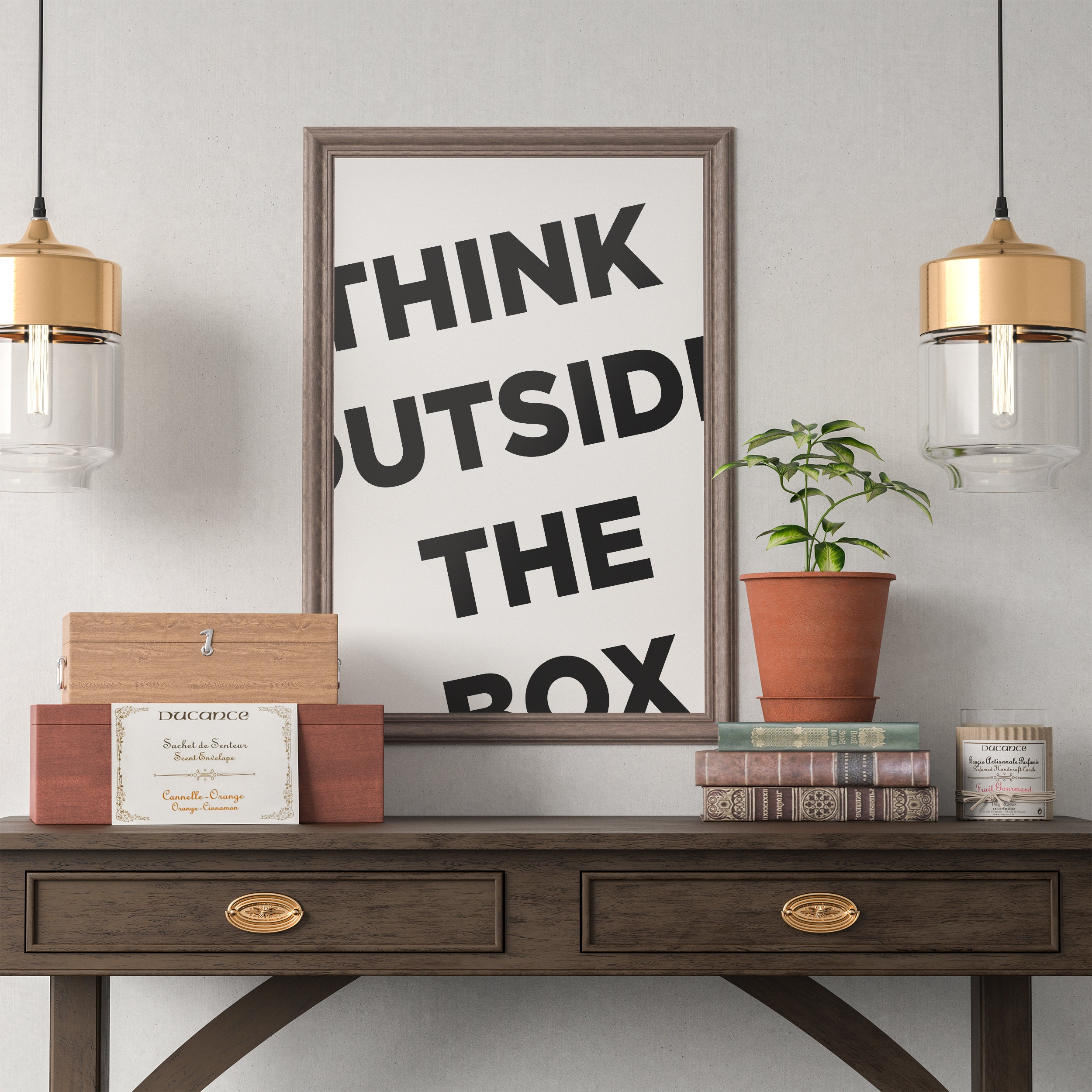 Think Outside the Box PRINTABLE Wall Art Geometric - Etsy