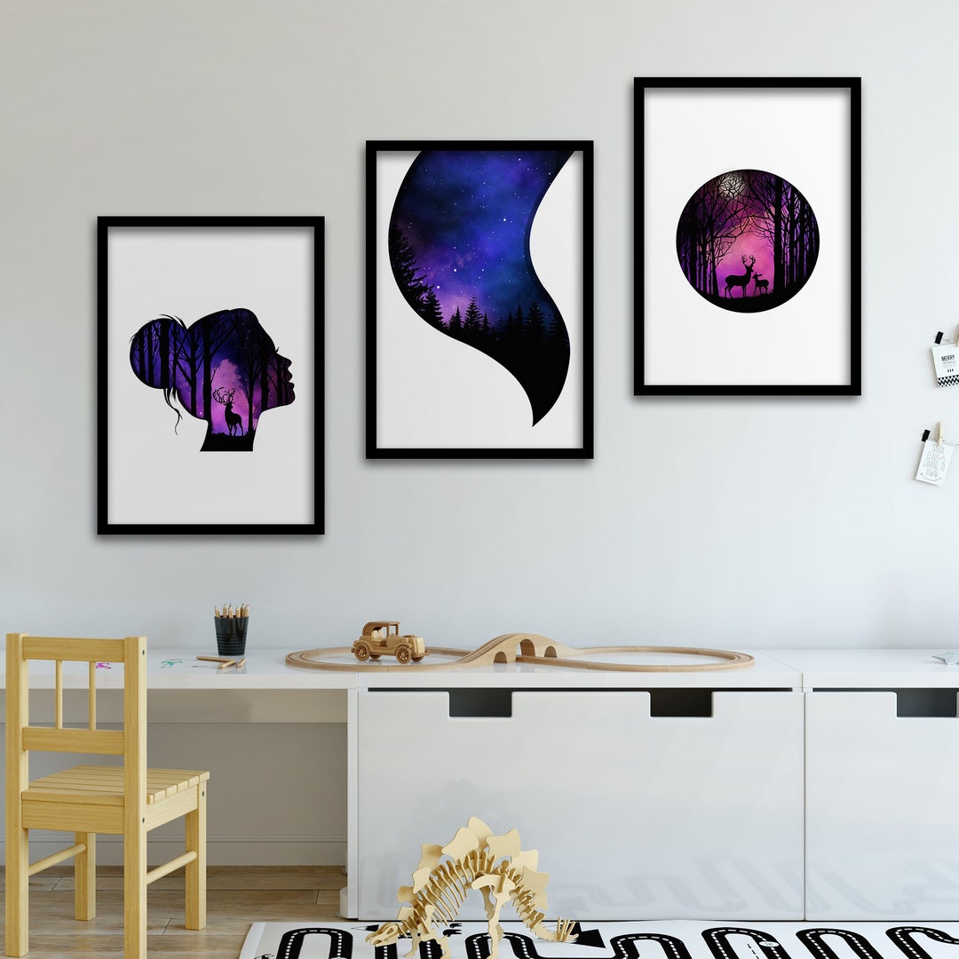 Purple Dream Poster Set, Print, Affiche, Plakat, Wall Art, Wall Decor ...