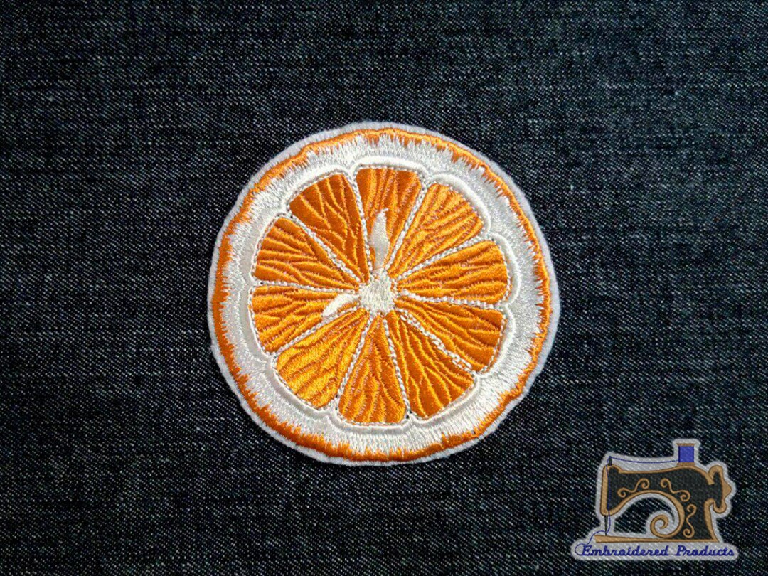 Orange Patch - Embroidered Patch - Iron on Patch - Sew on Patch - Etsy