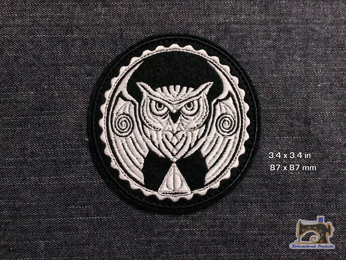 White Owl Snowy Owl Embroidered Patch Iron on Patch Sew on - Etsy