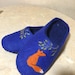 Felted Slippers Blue With a Fox Comfortable Women's Slippers Made of ...