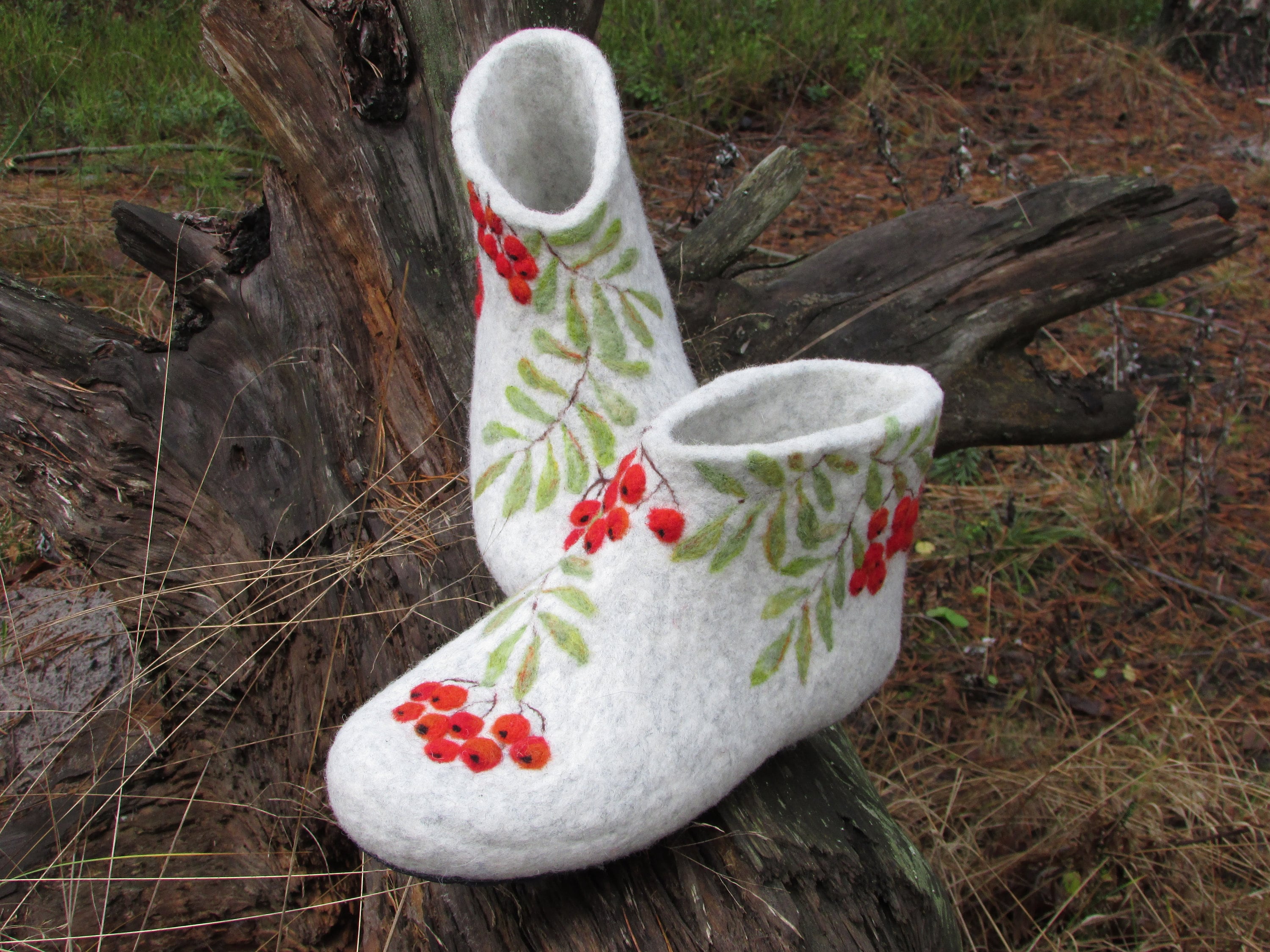 Felted Boots. 100% Wool.soft Comfortable Boots for Home.made by Hand ...