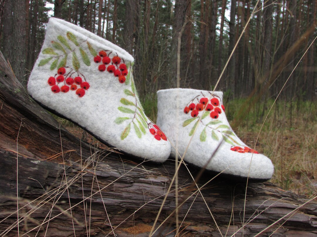 Felted Boots. 100% Wool.soft Comfortable Boots for Home.made by Hand ...