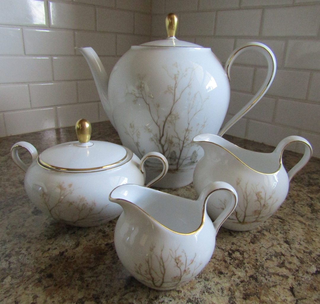 Seltmann Weiden Bavaria Liane Gold Trim Set of Coffee Pot With Lid ...