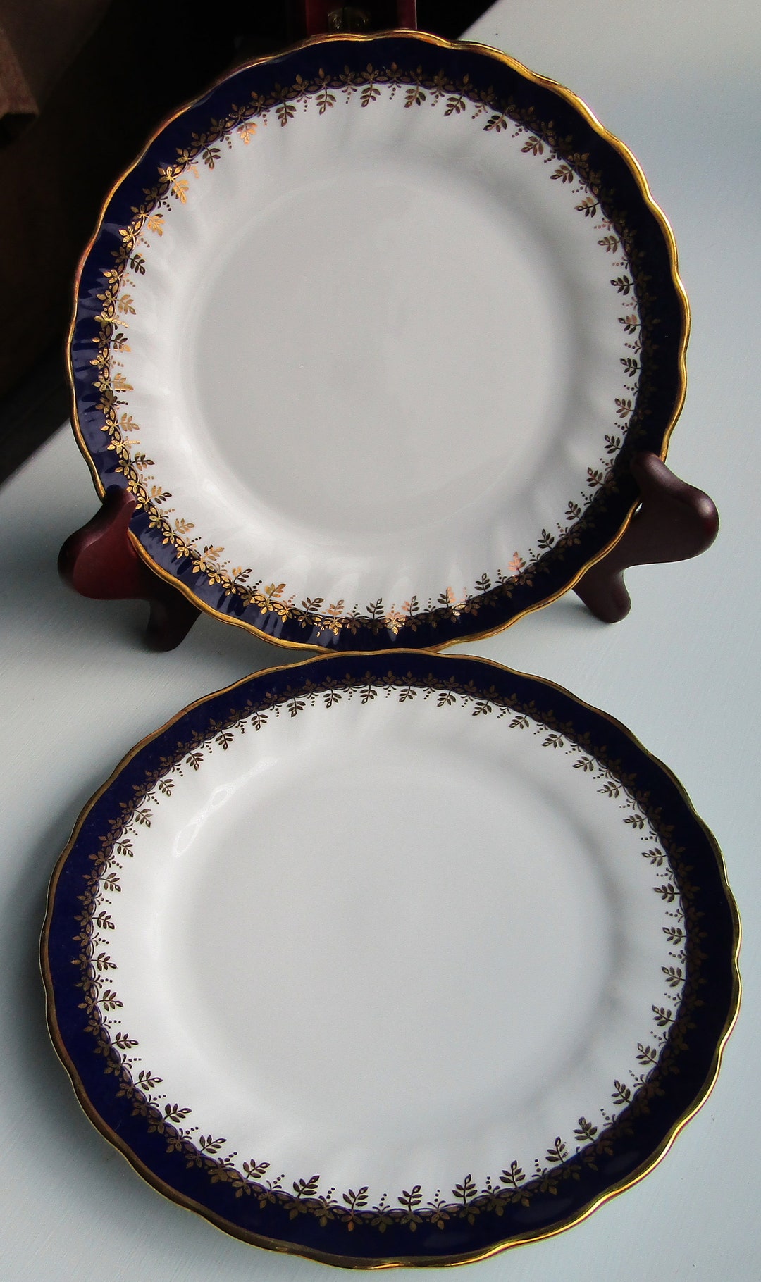 Set of TWO Rare Winterling Bavaria Genuine Echt Cobalt Blue/gold ...