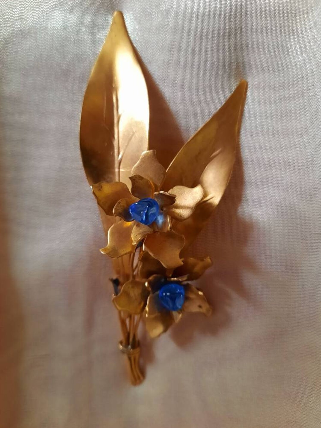 Second Pretty Floral Brooch Part of a Pair of Late Art Deco Brooches ...